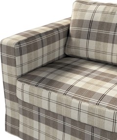 Potah na pohovku IKEA  Karlstad 2-místná , nerozkládací, dlouhý barva béžová látka pletený vzor, vzorované
