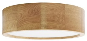 TEMAR Přisazené stropní LED osvětlení ze dřeva CLEO, 2xE27, 24W, 27,5cm, kulaté, dub
