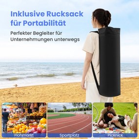 Costway Altán Výsuvný skládací altán Výškově nastavitelný s boční – 2 × 2 m