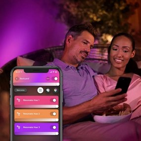 PH 17464/30/P7 HUE Resonate SVÍTIDLO VENKOVNÍ NÁSTĚNNÉ LED RGBW 2x8W 1200lm 2000-6500K IP44, černá - PHILIPS HUE (915005842901)