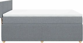 Box spring postel s matrací světle šedá 140 x 200 cm textil 3289772