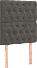 Box spring postel s matrací tmavě šedá 80 x 200 cm samet 3132826