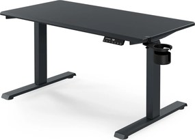 Elektrický stůl s nastavením výšky ergonomický antracitový,1200x600 mm: ARIA