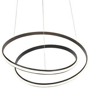 Moderní závěsné svítidlo černé 74 cm vč. LED - Rowan