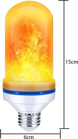 Verk Group Imitace živého plamene led žárovky e27 9w dekorativní