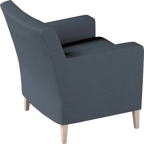 Potah na křeslo IKEA Karlstad barva modrá látka pletený vzor