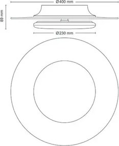 Philips Garnet CL580 30W 40cm bílá / stropní svítidlo / LED / 3400lm /