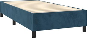 Box spring postel s matrací tmavě modrá 80 x 200 cm samet 3137933