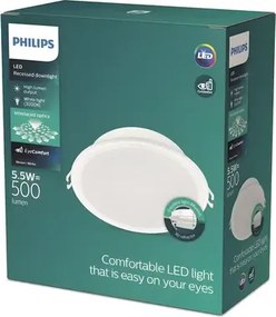 Philips Meson 5,5W 3000K bílá / LED podhledové svítidlo / 500lm / IP20