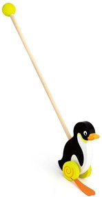 Dřevěná jezdící hračka Viga tučňák Barva: Černá