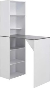 vidaXL Barový stůl se skříní 115 x 59 x 200 cm [280227] Barva: Černá