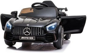 Dětské elektrické autíčko s dálkovým ovládáním BestBerg BBCC-50B – Mercedes-Benz AMG GT R / nosnost 25 kg / Li-Ion baterie / černá