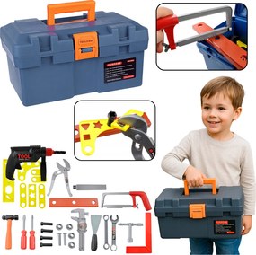LEAN Toys Sada pro domácího kutila: Kufřík s nářadím, vrtačka, příslušenství
