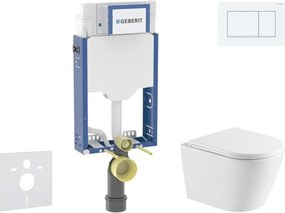 Geberit Kombifix - Set předstěnové instalace, klozetu Nefia a sedátka softclose, tlačítko Sigma20, bílá/bílá mat SANI15CA3151