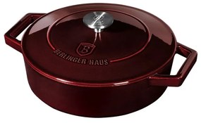 BERLINGERHAUS Pekáč litinový s poklicí 26 cm Burgundy Line BH-6498