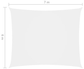 Stínící plachta oxfordská látka obdélníková 6 x 7 m bílá,  135277