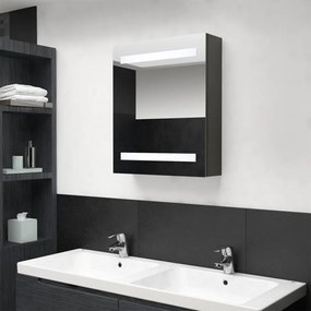 LED koupelnová skříňka se zrcadlem antracitová 50 x 14 x 60 cm,  326487