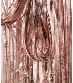 jx-41509 Godan Třásňový závěs s chromovým efektem 100x200cm Rúžove zlato