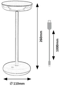 Rabalux 77089 - LED Stmívatelná venkovní lampa KONIN LED/6W/5V IP44 hnědá