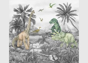Dětská vliesová fototapeta na zed' Dino | 300 x 270 cm | DDTD4P5091