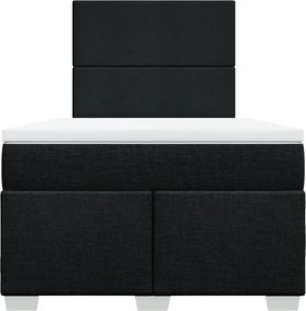 Box spring postel s matrací černá 120x200 cm textil 3290450