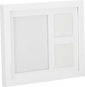 Fotorámeček s hlínou + 2 fotky, 28x23 cm, bílý SPRINGOS PF0027