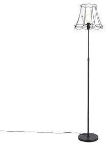 Stojací lampa černá s nastavitelným rámem Granny 35 cm - Parte