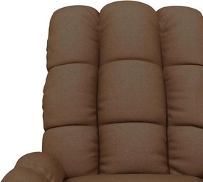 Polohovací křeslo hnědé textil 289800