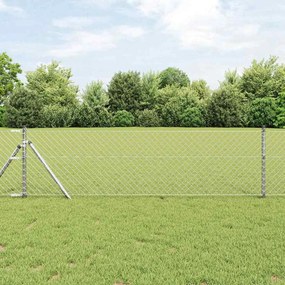 Oplocení na řetězcích se upevňuje na zem 10 x 0,8 m Stříbrná 3351124