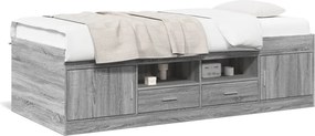 Válenda se zásuvkami bez matrace šedá sonoma 90 x 200 cm 3280249