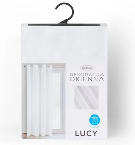 ZÁCLONA NA KROUŽCÍCH LUCY 140X250 CM BÍLÁ