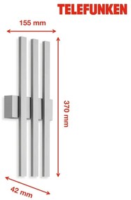 Telefunken 313304TF - LED Venkovní nástěnné svítidlo 3xLED/4W/230V IP44
