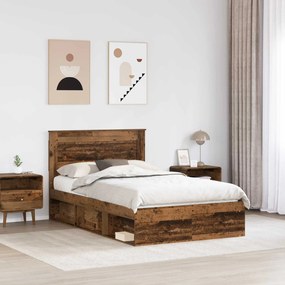 Rám postele Staré dřevo 120 x 190 cm Masivní borové dřevo 3410110