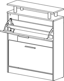 Předsíňová sestava Sofie, dub sonoma/bílá