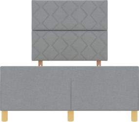 Rám postele s čelo Světle šedá 120 x 190 cm textil 3344788