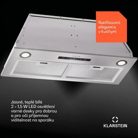 Klarstein Paolo 72, vestavná digestoř, 72 cm, 520 m³/h, LED Touch, A++
