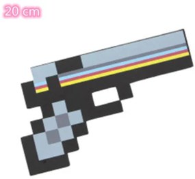Pěnové zbraně Minecraft II. Varianta: pistol s barevnými proužky