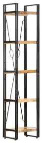 Knihovna s 5 policemi 40 x 30 x 180 cm masivní mangovník 320616