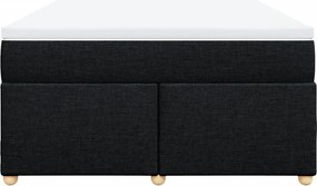 Box spring postel s matrací černá 160x200 cm textil 3285389