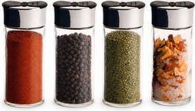 Orion Sada 6ks kořenek, skleněné, s černým víčkem a sypátkem, 6 x 100ml SPICE BLACK