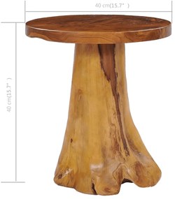 Konferenční stolek 40 x 40 cm masivní teakové dřevo - Default Title