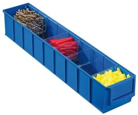 Allit Plastový regálový box ShelfBox typ C - 91 x 500 x 81 mm, 16 ks, modrý