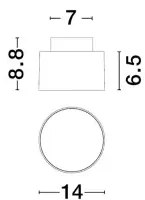 Minimalická bodová svítilna Ozen 14 Zlatá