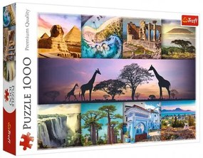 Puzzle Koláž Afrika 1000 dílků 68,3x48cm v krabici 40x27x6cm