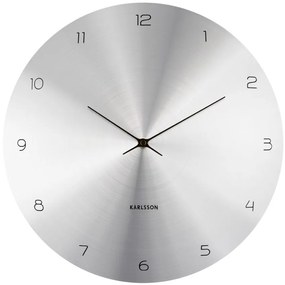 OnaDnes -20% Time for home Stříbrné kovové nástěnné hodiny Tefiti 40 cm