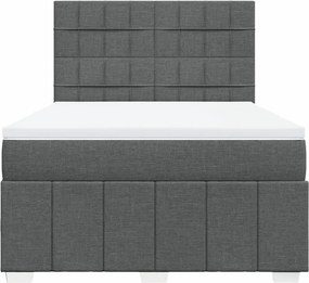 Box spring postel s matrací tmavě šedá 160x200 cm textil 3294020