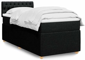 Box spring postel s matrací černá 100 x 200 cm textil 3289676