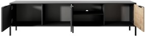 TV stolek/skříňka  Rastafa 203 3D (dub artisan + černá). 1071382