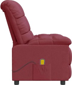 Masážní křeslo vínové textil 289809