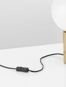 Bílá/ve zlaté barvě skleněná stolní lampa (výška 35,5 cm) Vita – Nova Luce